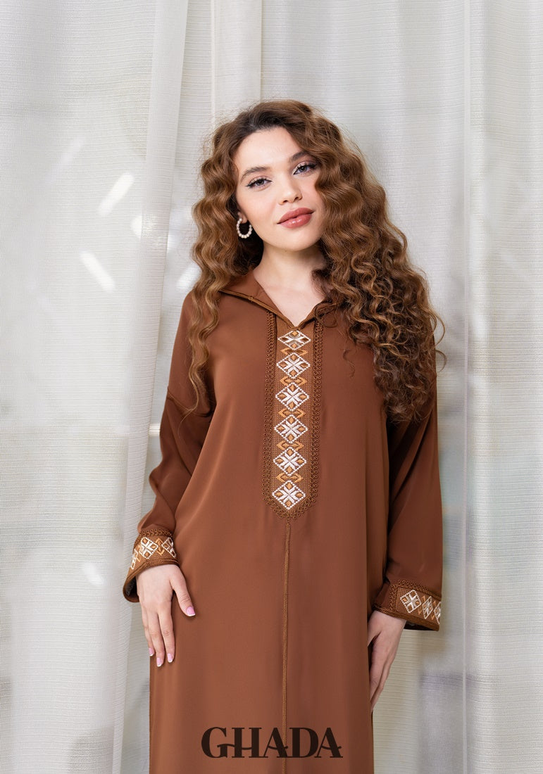 Djellaba en Broderie - Façon Maalem – GHADA FASHION