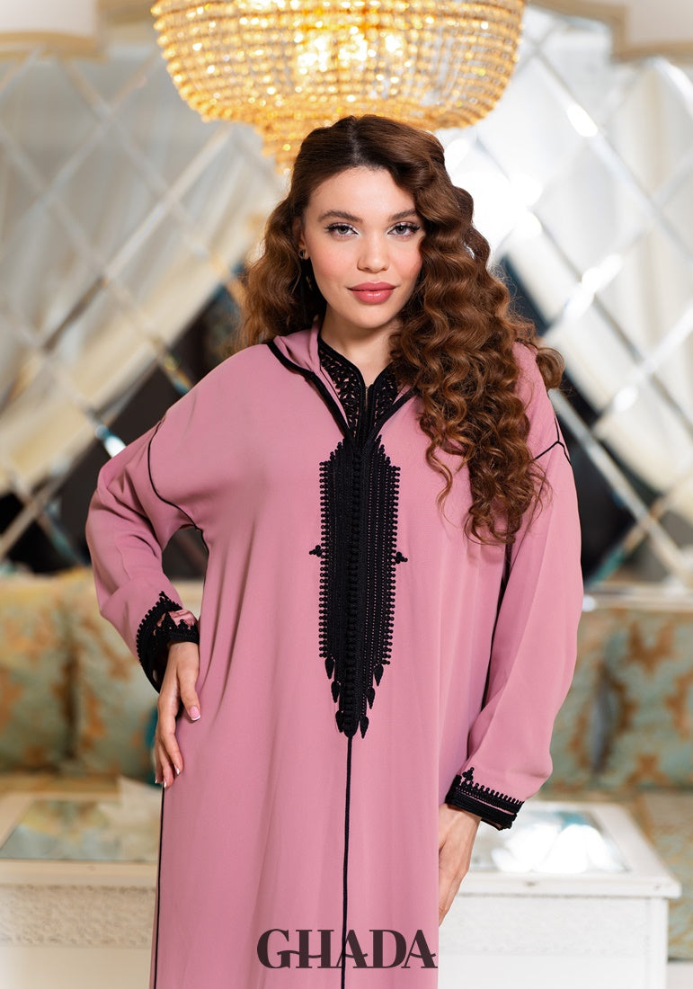 Djellaba traditionnelle avec Qmiss – GHADA FASHION