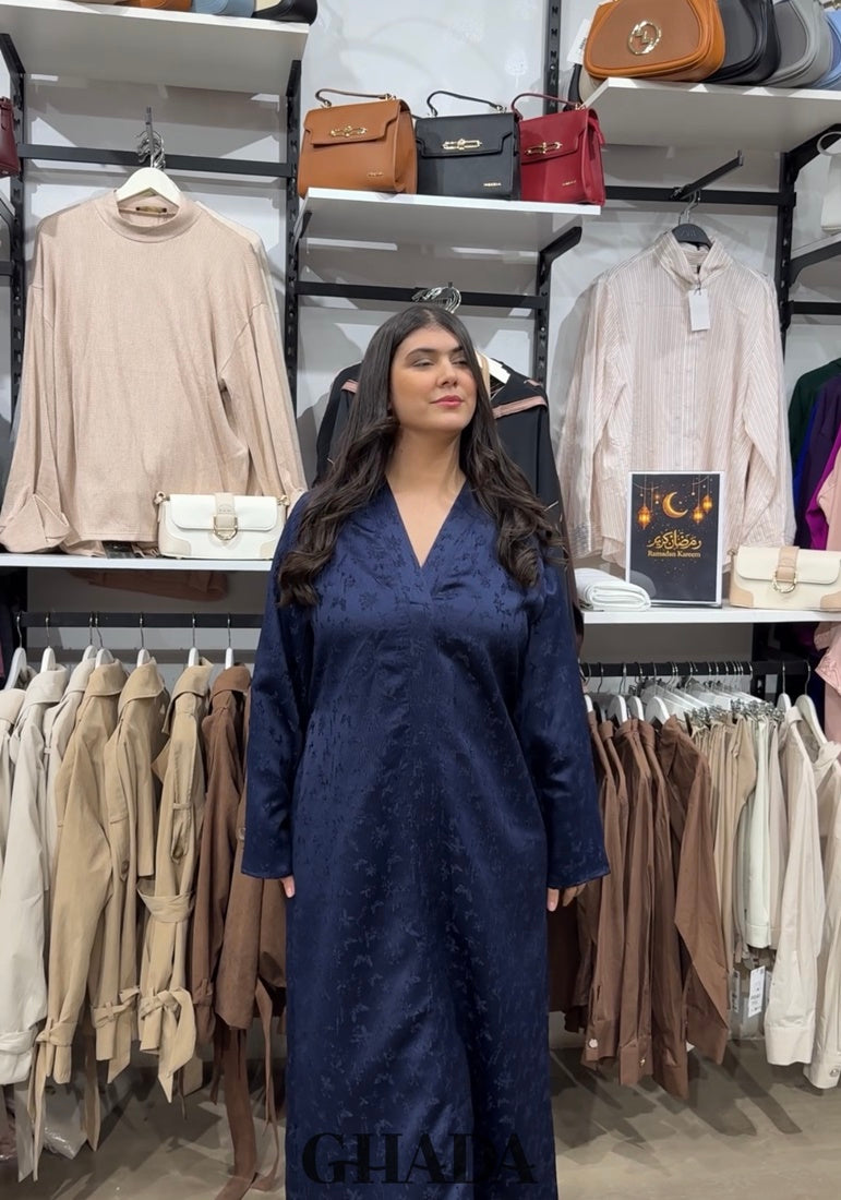 Abaya brocard avec ceinture – GHADA FASHION