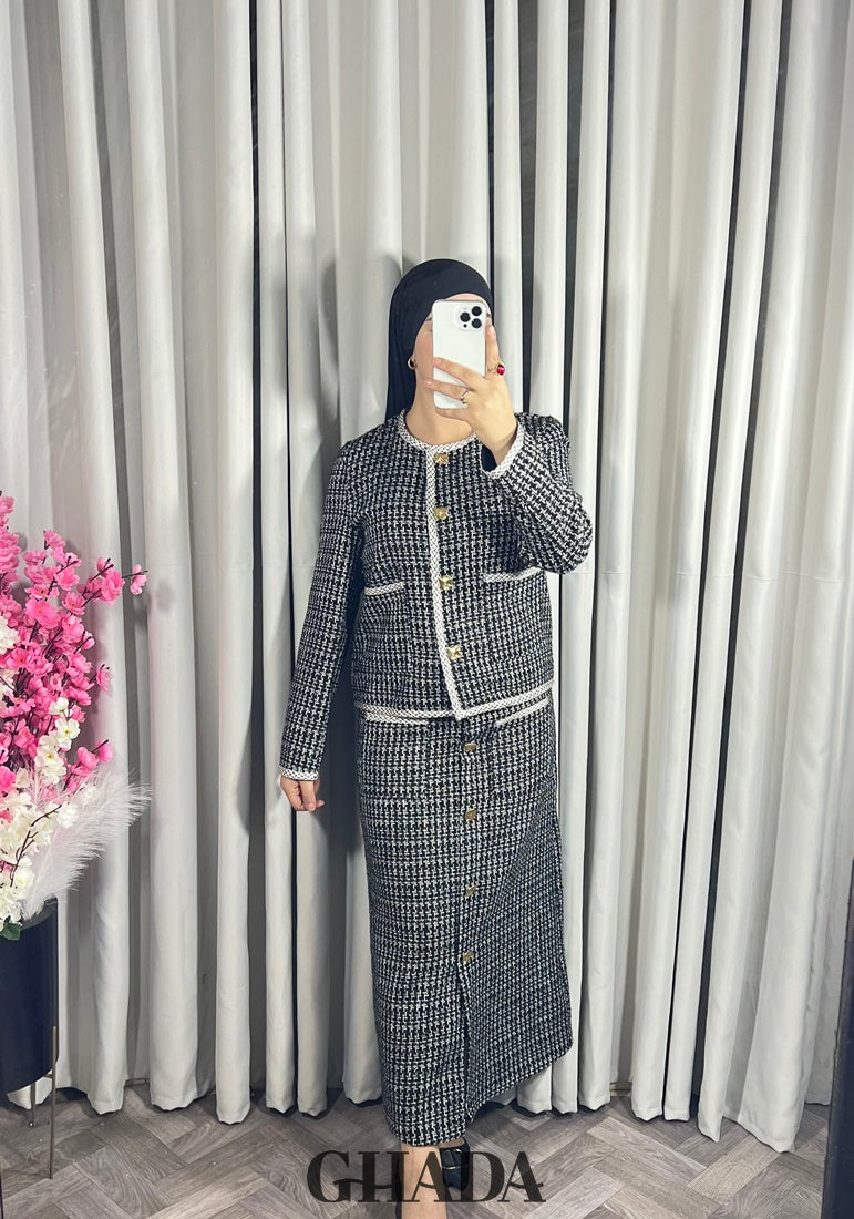 Ensemble veste et jupe en tweed – GHADA FASHION