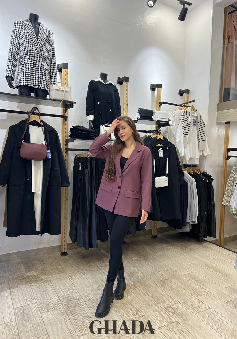 Blazer en mauve – GHADA FASHION